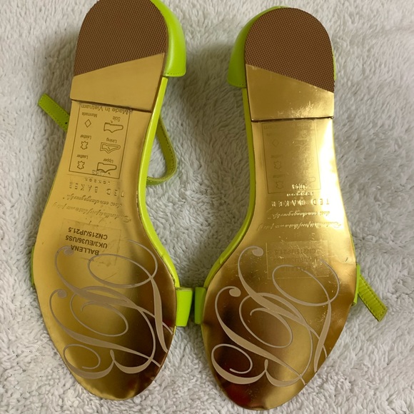 Ted Baker | Shoes | Ted Baker Ankle Strap Neon Sandals | Poshmark